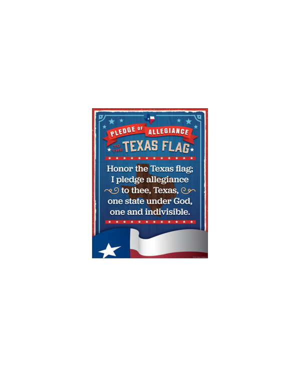 Pledge of Allegiance to the Texas Flag Chart