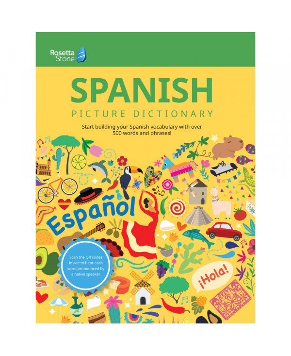 Rosetta Stone Spanish Picture Dictionary Reference Book Paperback