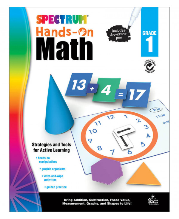 Spectrum Hands-On Math Workbook Grade 1 Paperback