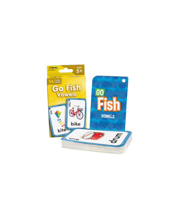 Go Fish Vowels Flash Cards