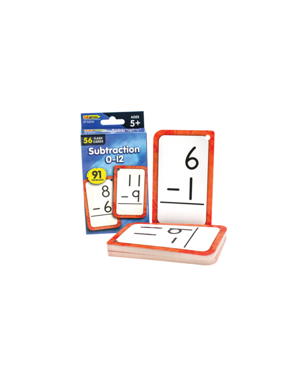 Subtraction 0-12 Flash Cards