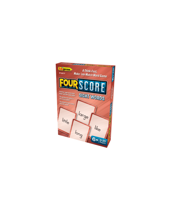 Four Score Card Game: Sight Words