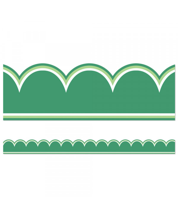Clover Green Scalloped Bulletin Board Borders