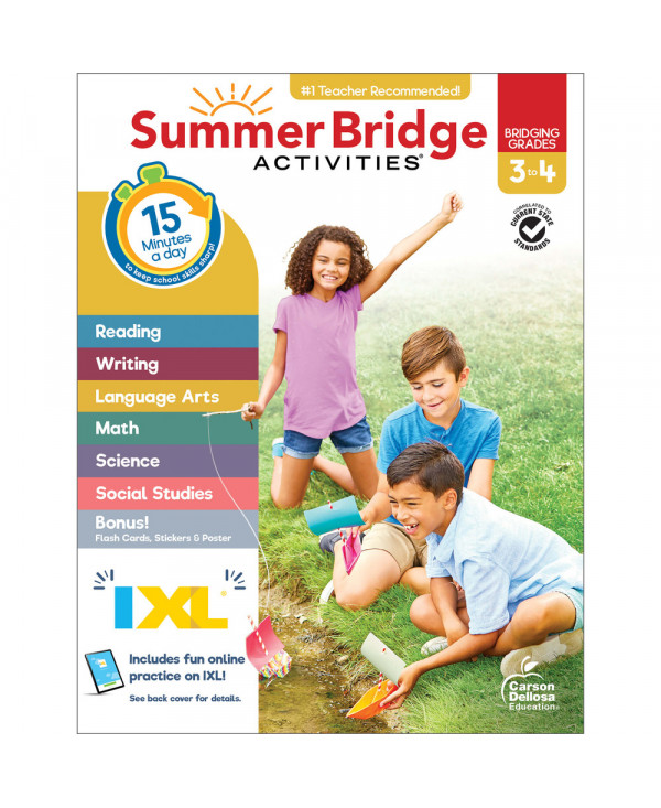 Summer Bridge Activities Workbook Grade 3-4 Paperback