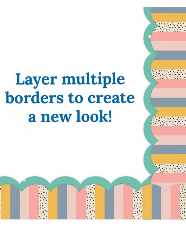 Stripes Scalloped Bulletin Board Borders