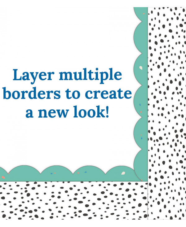 Black Dots Straight Bulletin Board Borders