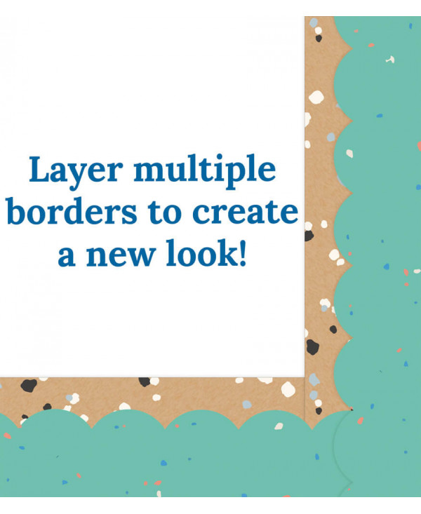 Speckled Kraft Paper Straight Bulletin Board Borders