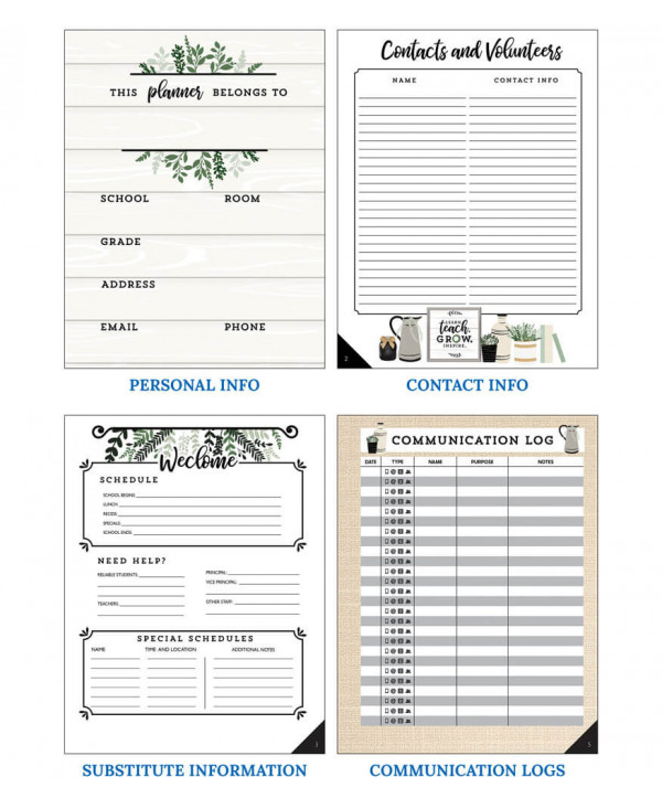 Farmhouse Teacher Planner